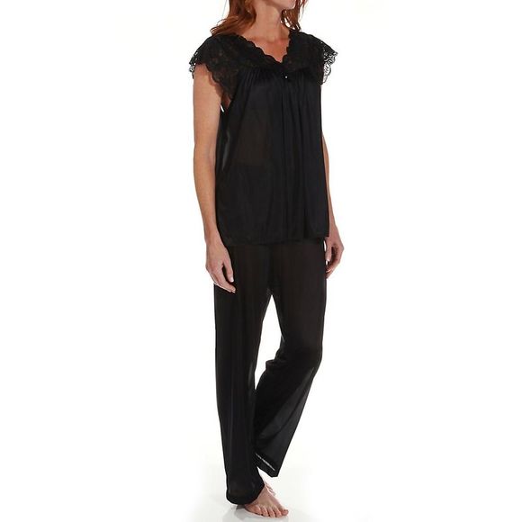 Shadowline | Intimates & Sleepwear | Shadowline Silhouette Pajama Black ...